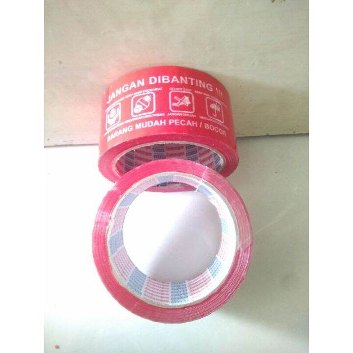 LAKBAN JANGAN DIBANTING ISOLASI MERAH 48MM | Lazada Indonesia