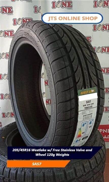 205/45R16 Westlake w/ Free Stainless Valve and Wheel 120g Weights (PRE-ORDER) | Lazada PH