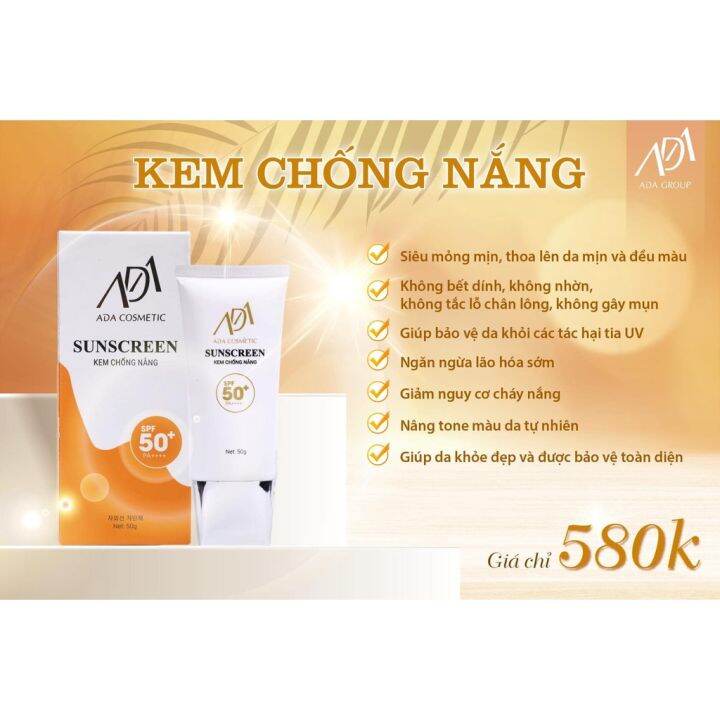Kem Chống Nắng ADA GROUP giúp bảo vệ da khỏi các tác hại tia UV-50g | Lazada.vn