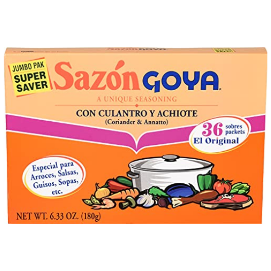 Sazon Goya A Unique Seasoning, 6.33 oz. / 180g 36 Packets Super Saver ...