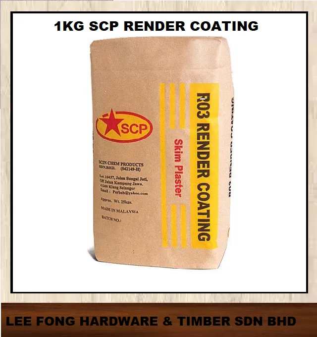 1KG Repacked Render Coating/ Cement Render/ Cement 3 in 1/ Simen Render ...