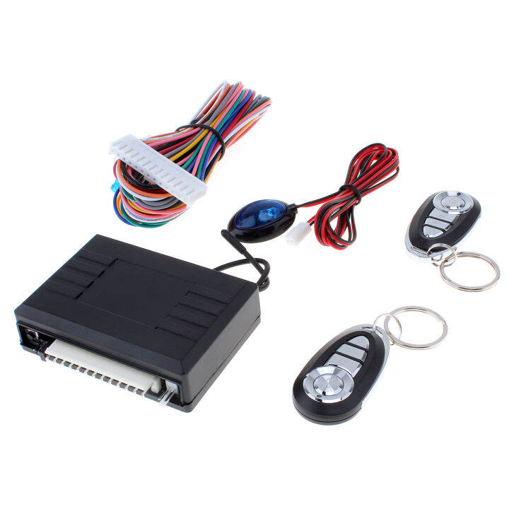 12V Universal Car Alarm System Security Vehicle Auto Remote Central Kit ...