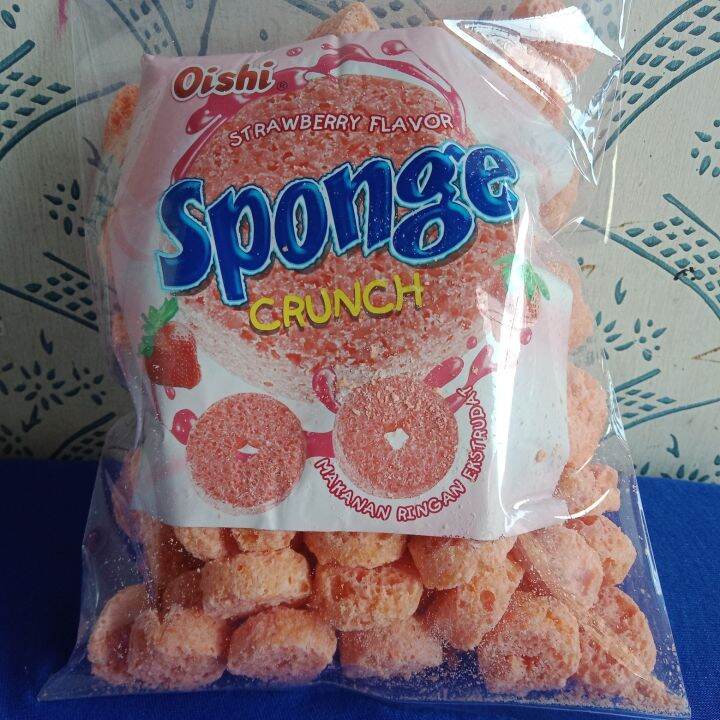 Oishi snack sponge crunchy rasa strawbery | Lazada Indonesia