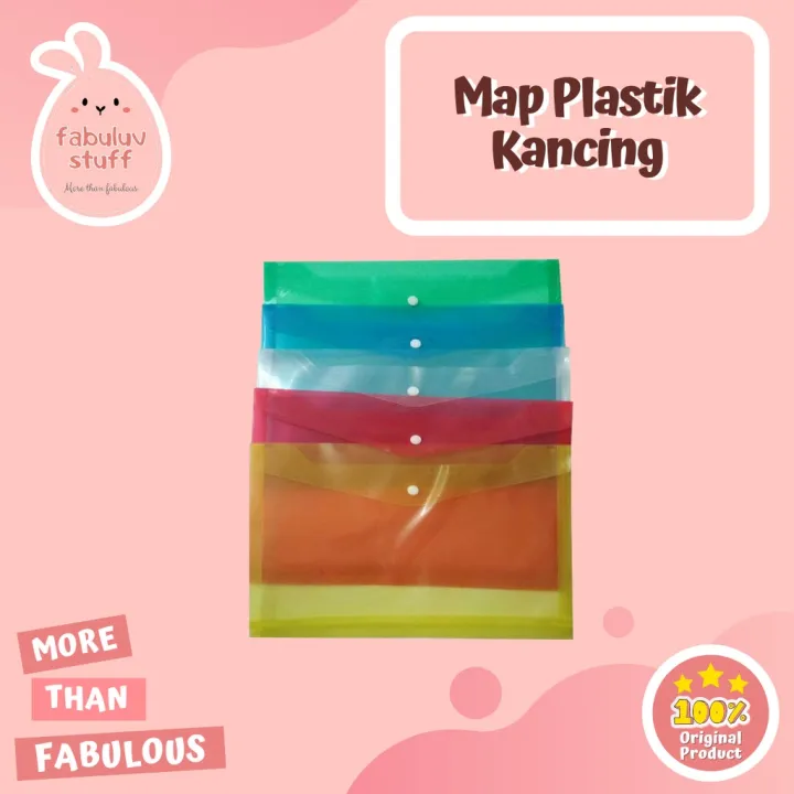 ATK ~ Map Plastik Kancing Warna Transparan | Lazada Indonesia