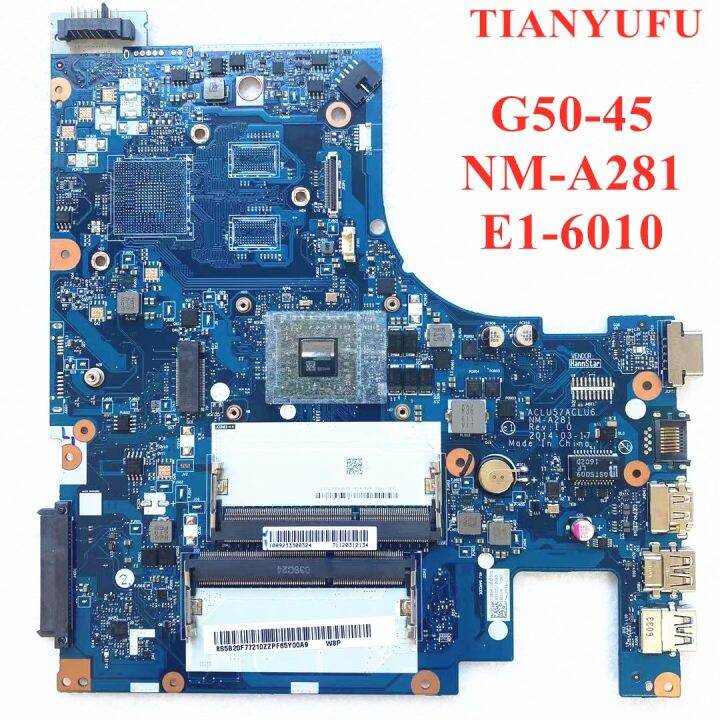 1 Merek Baru NM-A281 Mainboard untuk Lenovo G50-45 Motherboard Laptop ACLU5/ACLU6 dengan E1-6010 ...