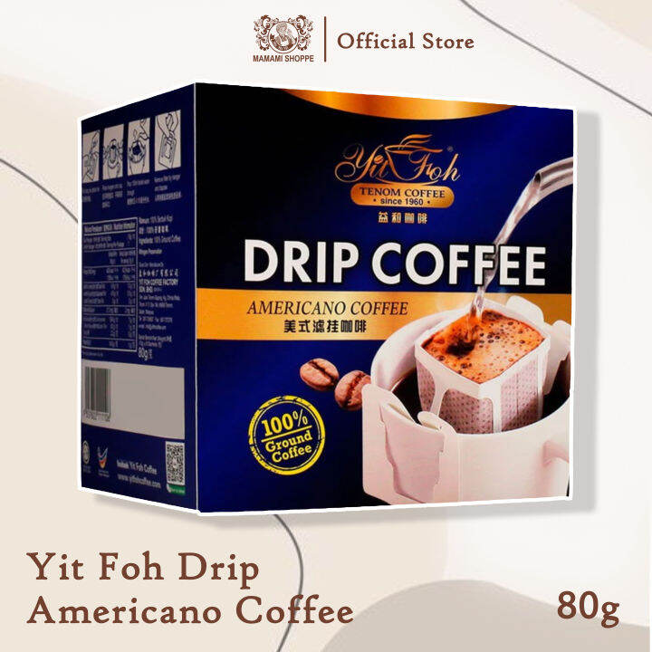 Yit Foh Americano Drip Coffee Bag 80g | Halal | Traditional | Sabah ...