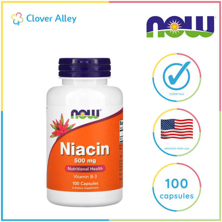 NOW Foods, Niacin, 500mg, 100 Capsules | Lazada PH