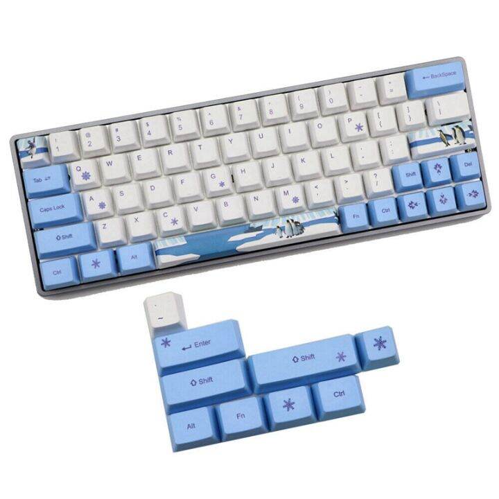 PBT Keycap 72 Keys 5 Side Dye Subbed Pengui Key Cap Computer Mechanical ...