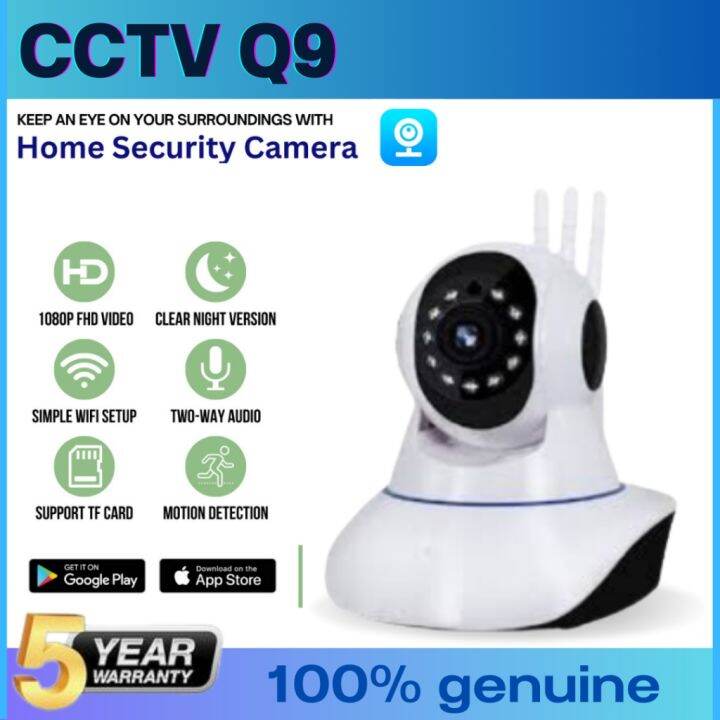 High-quality ♕ CCTV Q9 Net WiFi Night Vision Tracking Camera | Lazada PH