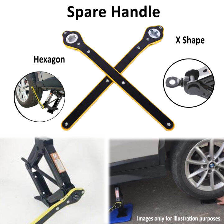 Universal Car Scissor Jack Wrench Rocker Spanner Jack Spare Handle Hand ...