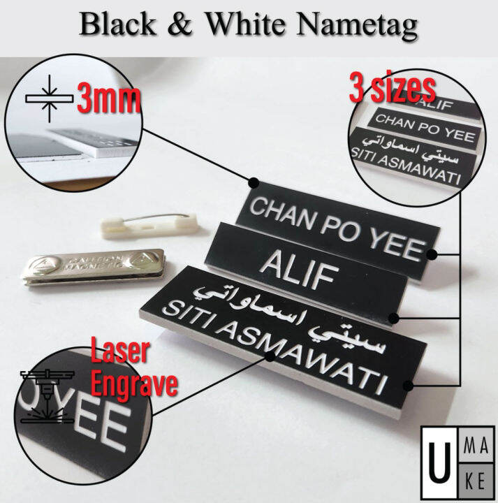 Magnet / Pin School Name Tag Nama Sekolah Tag Nama Guru Tag Nama ...