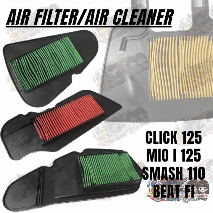 LJ Motorcycle Element Air Cleaner Air Filter Beat FI, Mio i 125, Smash ...