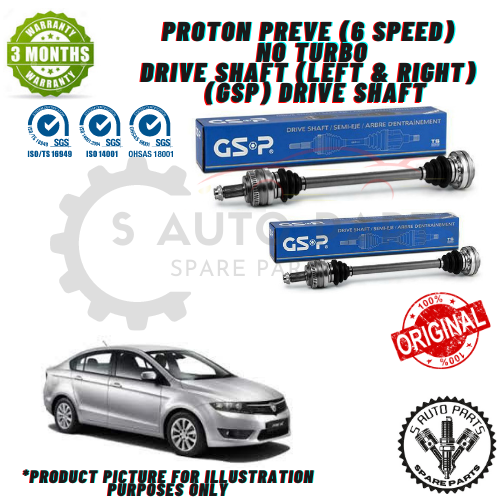 PROTON PREVE (6 SPEED) NO TURBO DRIVE SHAFT (LEFT & RIGHT) DRIVE SHAFT ...