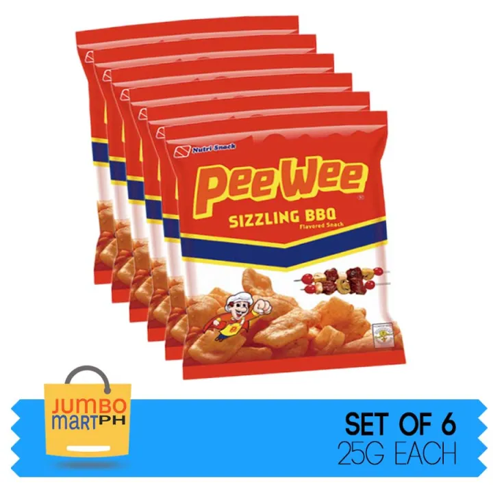 PEEWEE SIZZLING BBQ FLAVORED SNACK 25G / SET OF 6 | Lazada PH