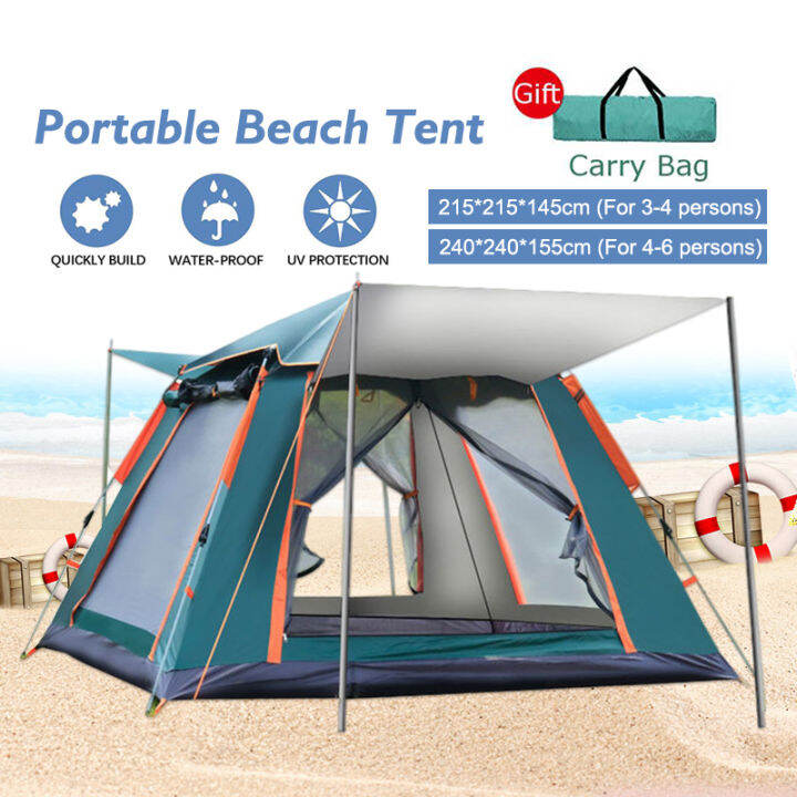 Automatic Tent 4-6 Person Camping Tent Khemah Easy Instant Setup ...