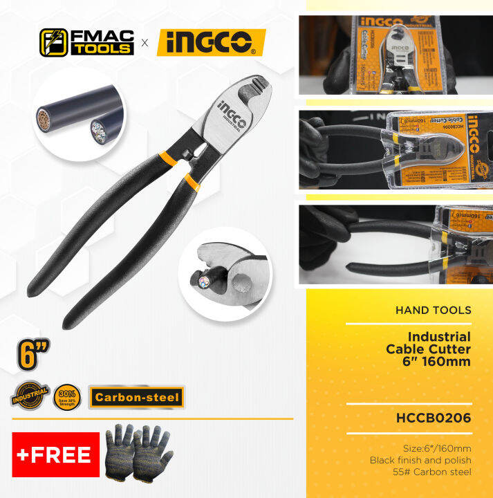 INGCO Industrial Cable Cutter 6" 160mm HCCB0206 + FREEBIES FMAC TOOLS ...