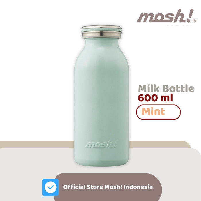 Mosh Milk Bottle - Botol Minum Stainless Steel 600ml Mint | Lazada Indonesia