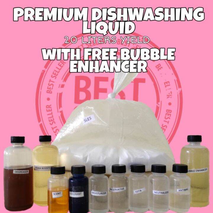 PREMIUM DISHWASHING LIQUID KIT- 12 COMPONENTS FREE BUBBLE ENHANCER ...