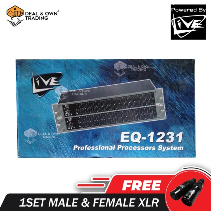 Live EQ-1231 Dual 1/3 Octave Graphic Equalizer Dynamic FIlters 3U ...