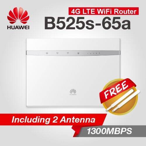Huawei B525 B525s-65a 4G LTE SIM Card AC 1600 Router - Dual Band Mobile Wifi Router (White) Mifi ...