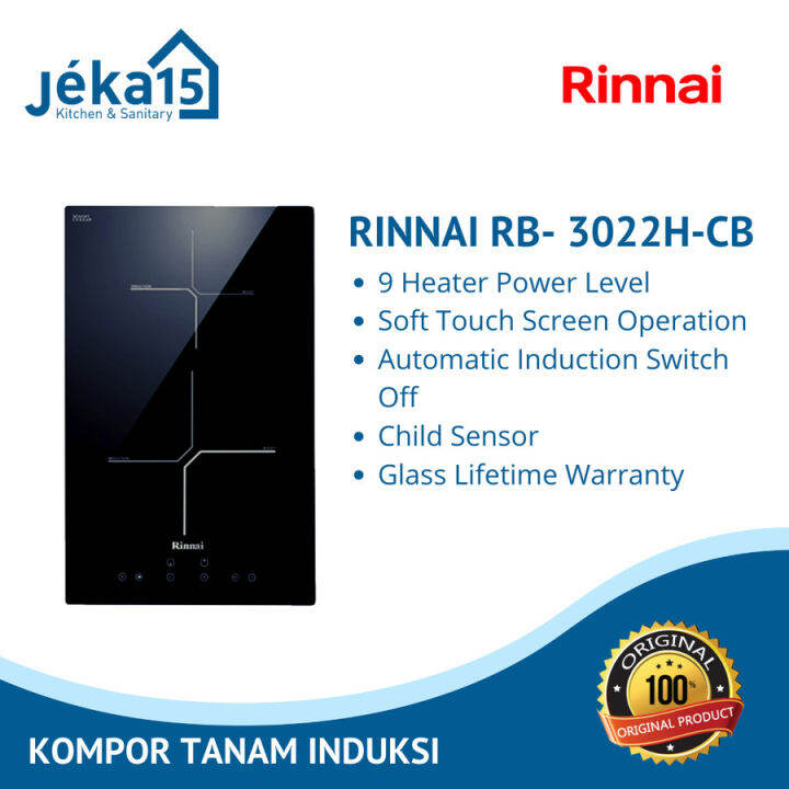 Kompor Tanam Induksi Rinnai // Rinnai RB- 3022H- CB // Kompor Induksi 2 Tungku | Lazada Indonesia