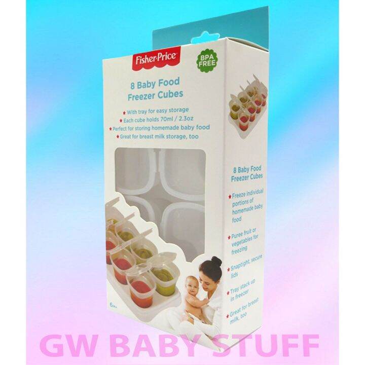 Fisher Price Feeding Dish 8 Baby Food Freezer Cubes w/Tray "FD201708 ...