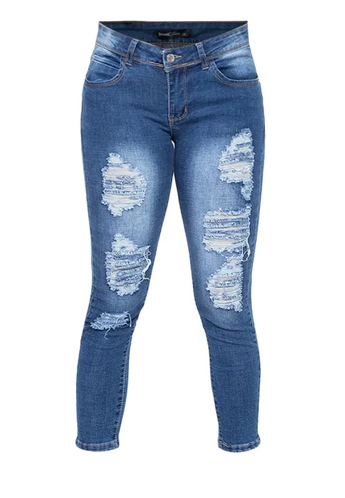 Tattered Denim Jeans | Lazada PH