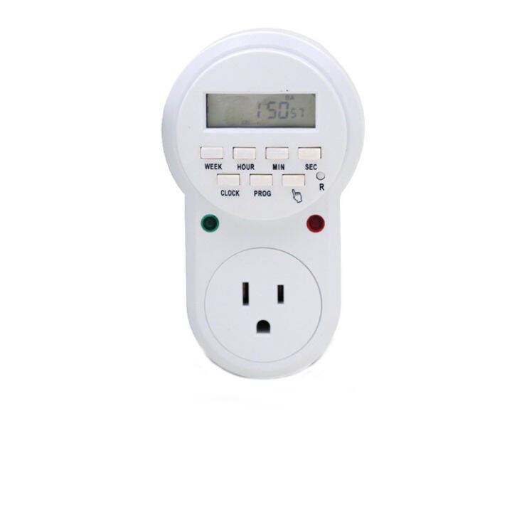 US Plug Smart Power Socket Digital Timer Switch Energy Saving Adjustable Programmable Automatic ...