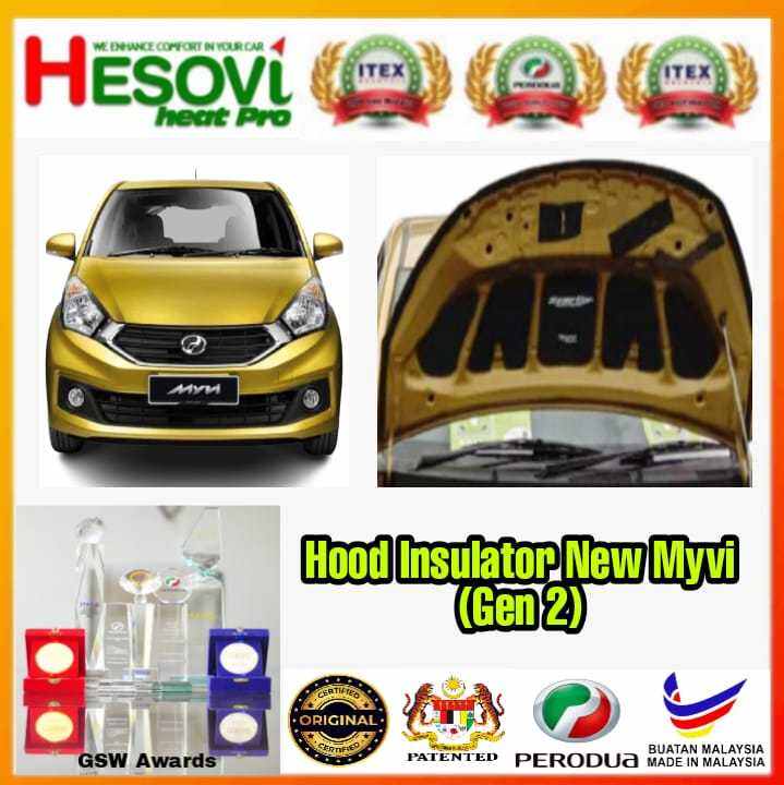 Perodua Myvi Gen-2 : Original Bonnet/Hood Insulator (Hesovi) For ...