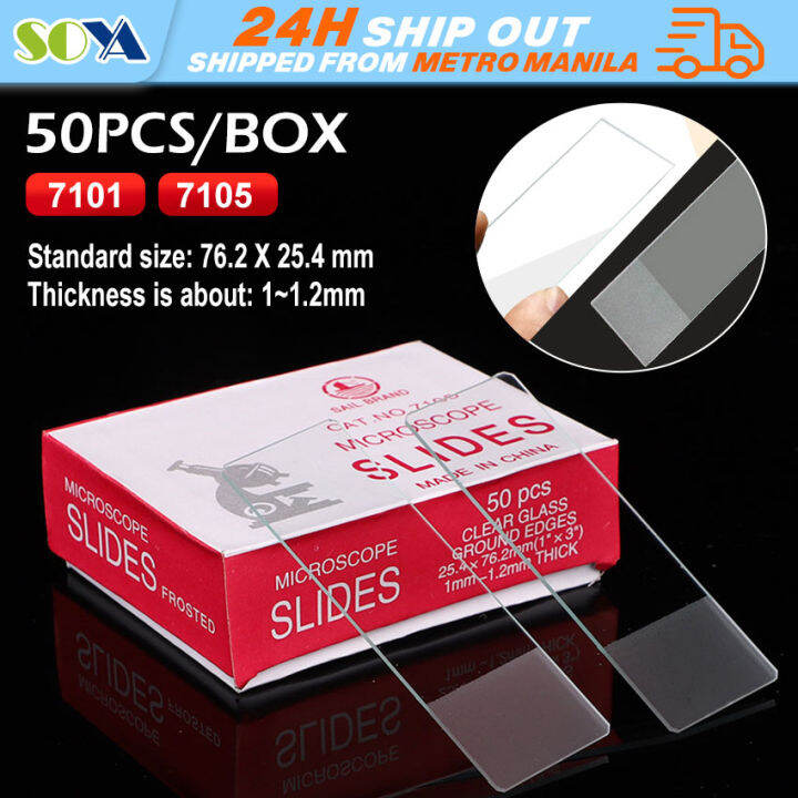 【Local Warehouse】50pcs Microscope Slides and Cover Glass for ...