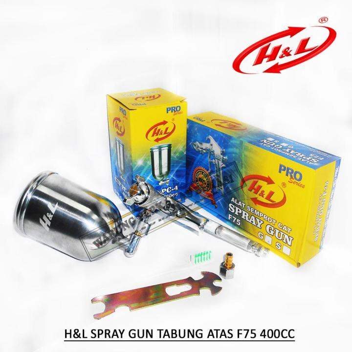 H&L / GNT SAGOLA F-75G Spray Gun Alat Semprot Spet Cat Full Set Tabung ...