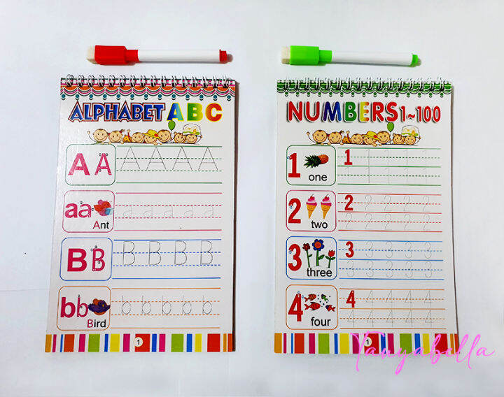 Erasable Writing Book Alphabet and Numbers Write and Erase Activity ...