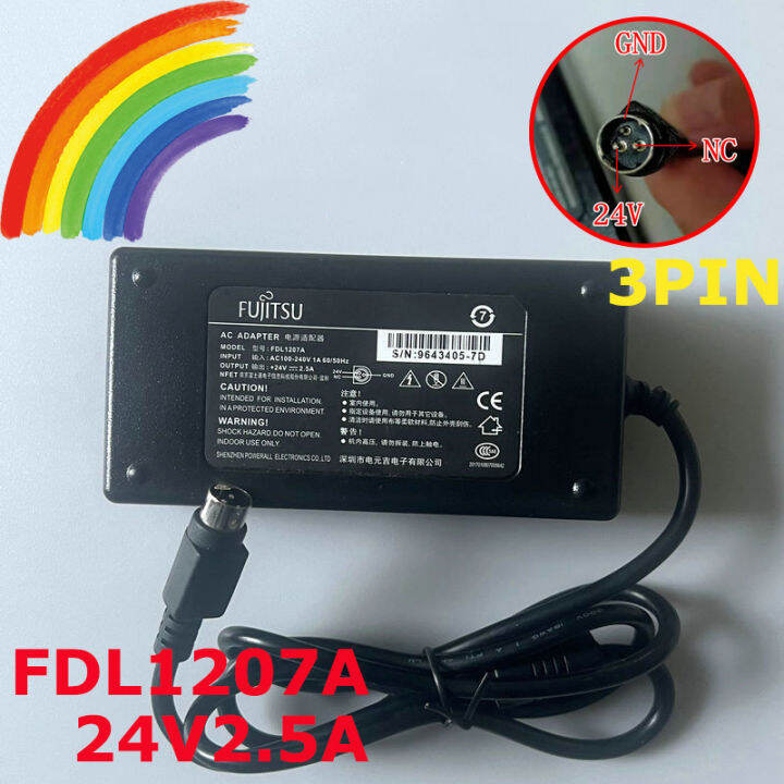 Original FDL1207A 24V 2.5A For Fujitsu GVE FDL Label Printer 3PIN Power ...