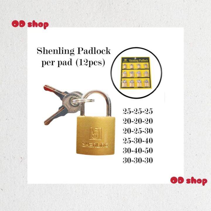 Shenling Padlock Set 12pcs/pack Assorted Size 20mm-50mm | Lazada PH