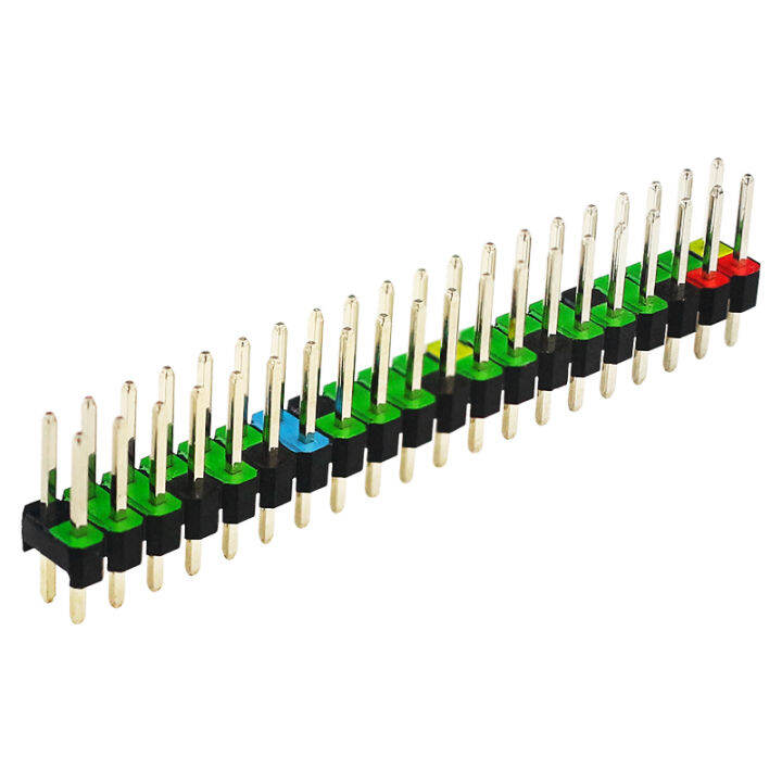 2 x 20 Pin GPIO Header Colorful Mark Prevent Mistake Plug Double Row 20 ...
