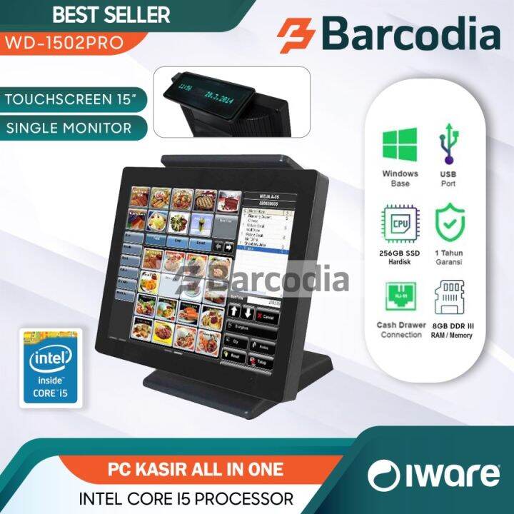 Mesin Kasir All In One POS IWARE WD-1502PRO intel i5 Touchscreen | Lazada Indonesia