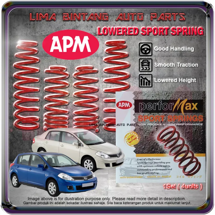 Nissan Latio C11 Sport Spring , Lower Coil Spring Apm Performax ( 2007 ...