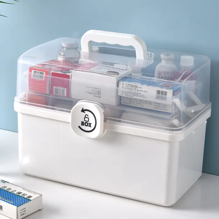 Medicine Storage Box Portable First Aid 3 Layer Medicine Storage Box ...