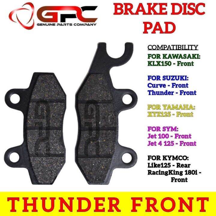 thunder front brake disc pad gpc | Lazada PH