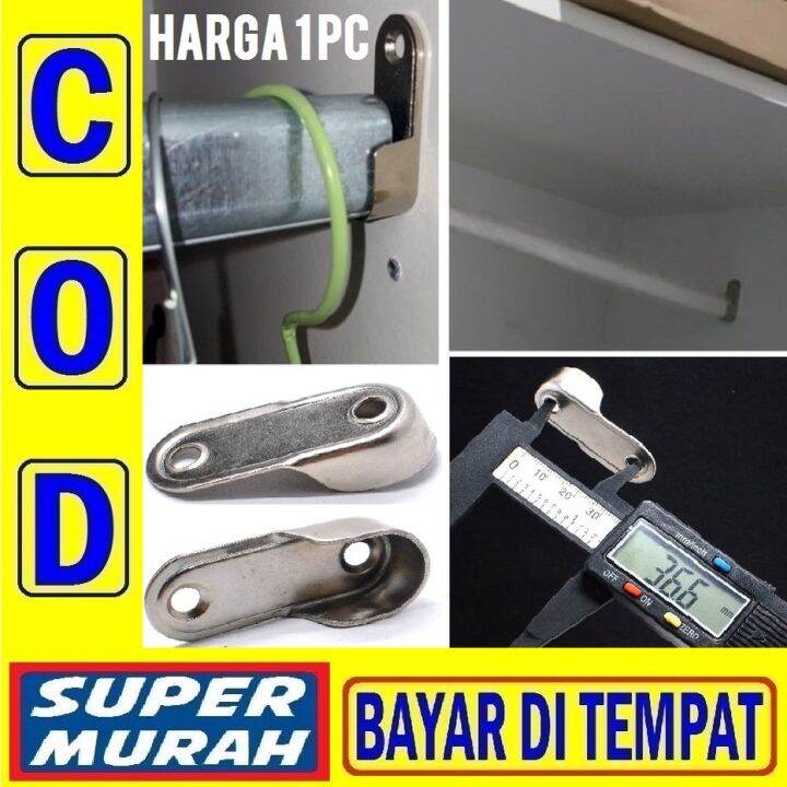 KOM 10B HOLDER PIPA GANTUNGAN BAJU braket penahan Kop Oval Besi Bracket ...