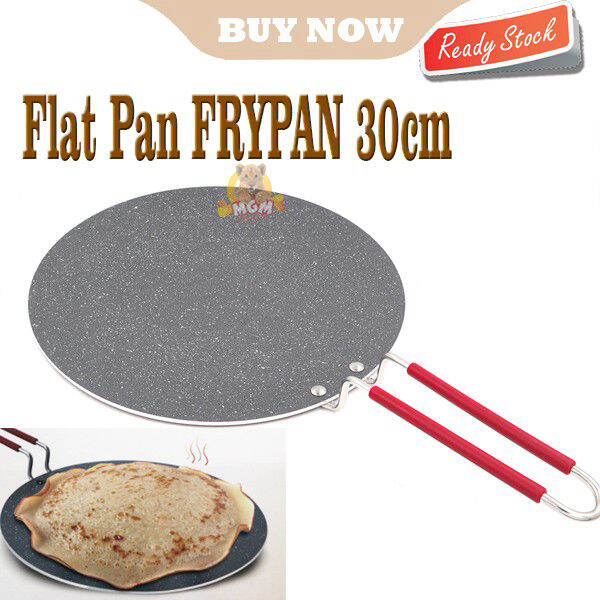 PREMIUM Marble series NON Stick Flat pan 30CM FRYPAN datar Kulit kebab ...