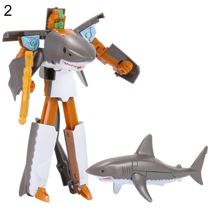 Transformerหุ่นยนต์รูปหุ่นยนต์Ocean Shark Dolphinเด็กการศึกษาของเล่น ...
