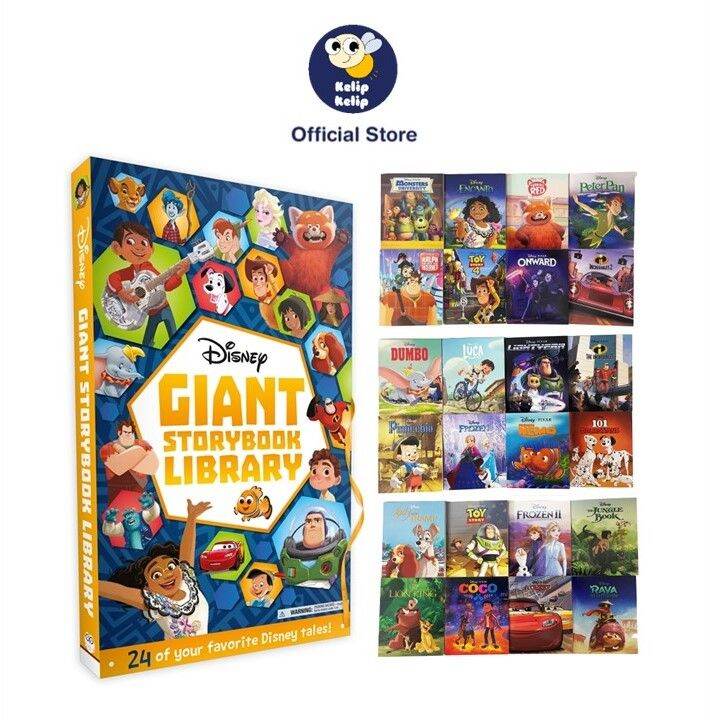 Disney 24 Story Books Giant Library Gift Set For Kids To Read & Enjoy ...
