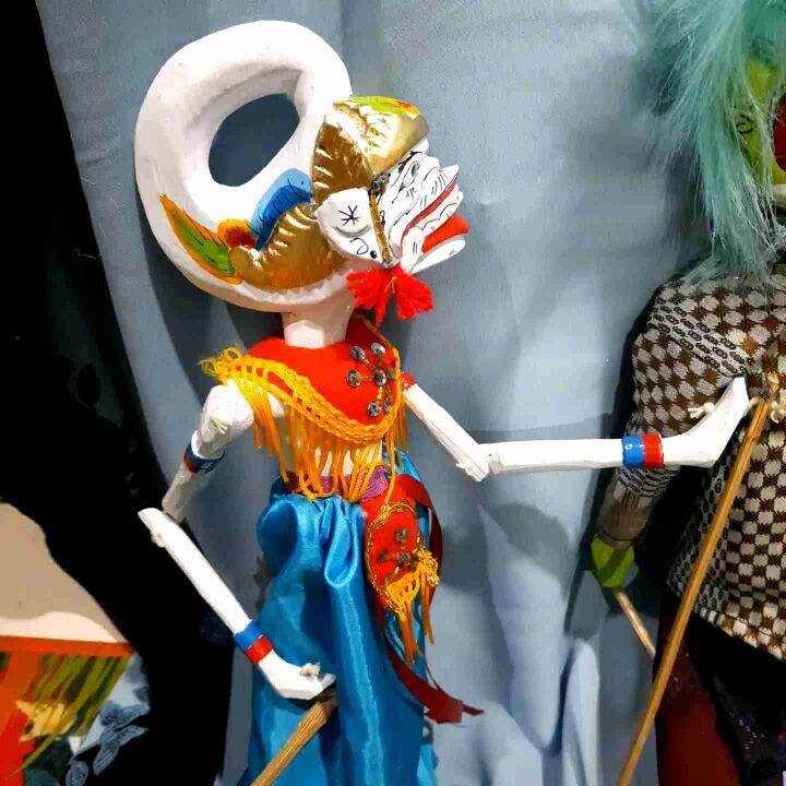 Sepasang Wayang Golek Hanoman dengan Buta Gundul /Buta Rambut / Rahwana ...