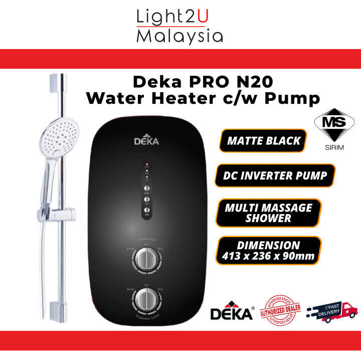 DEKA PRO N20 Water Heater With DC Inverter Pump Premium Multi Massage ...
