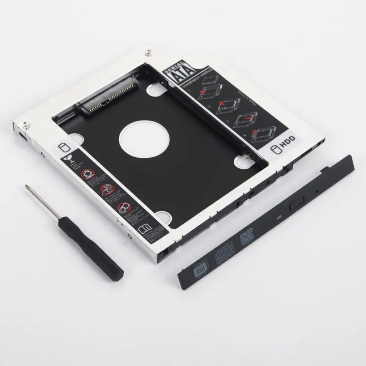 SATA 9.5mm 2nd HDD SSD Hard Drive Optical Bay Caddy Frame Enclosure for ...