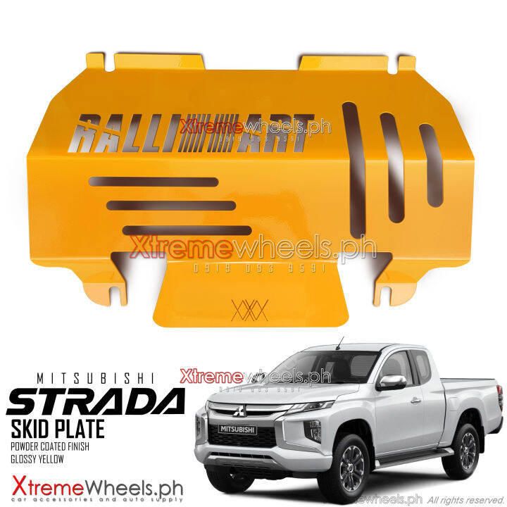 Mitsubishi Strada 2019-2023 Yellow Hard Steel Engine Under Cover skid ...