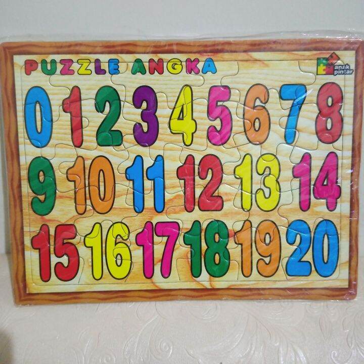 puzzle anak mengenal angka 1-20 ukuran (18×24cm) | Lazada Indonesia