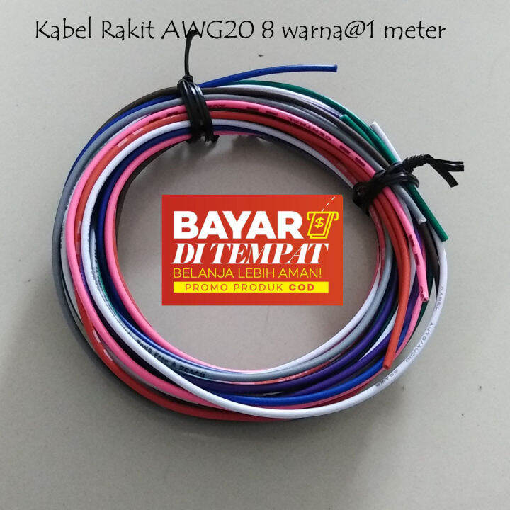 Kabel Rakit AWG20 AWG 20 8 warna x1 meter | Lazada Indonesia