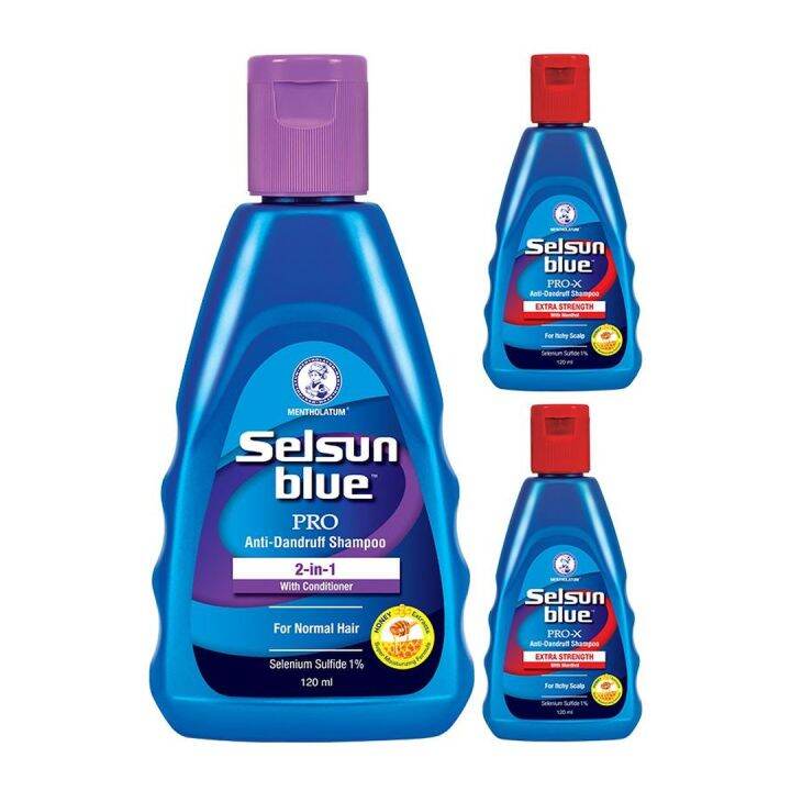 Selsun Blue Pro Anti-Dandruff Shampoo 120ML With Pro-X Anti-Dandruff ...